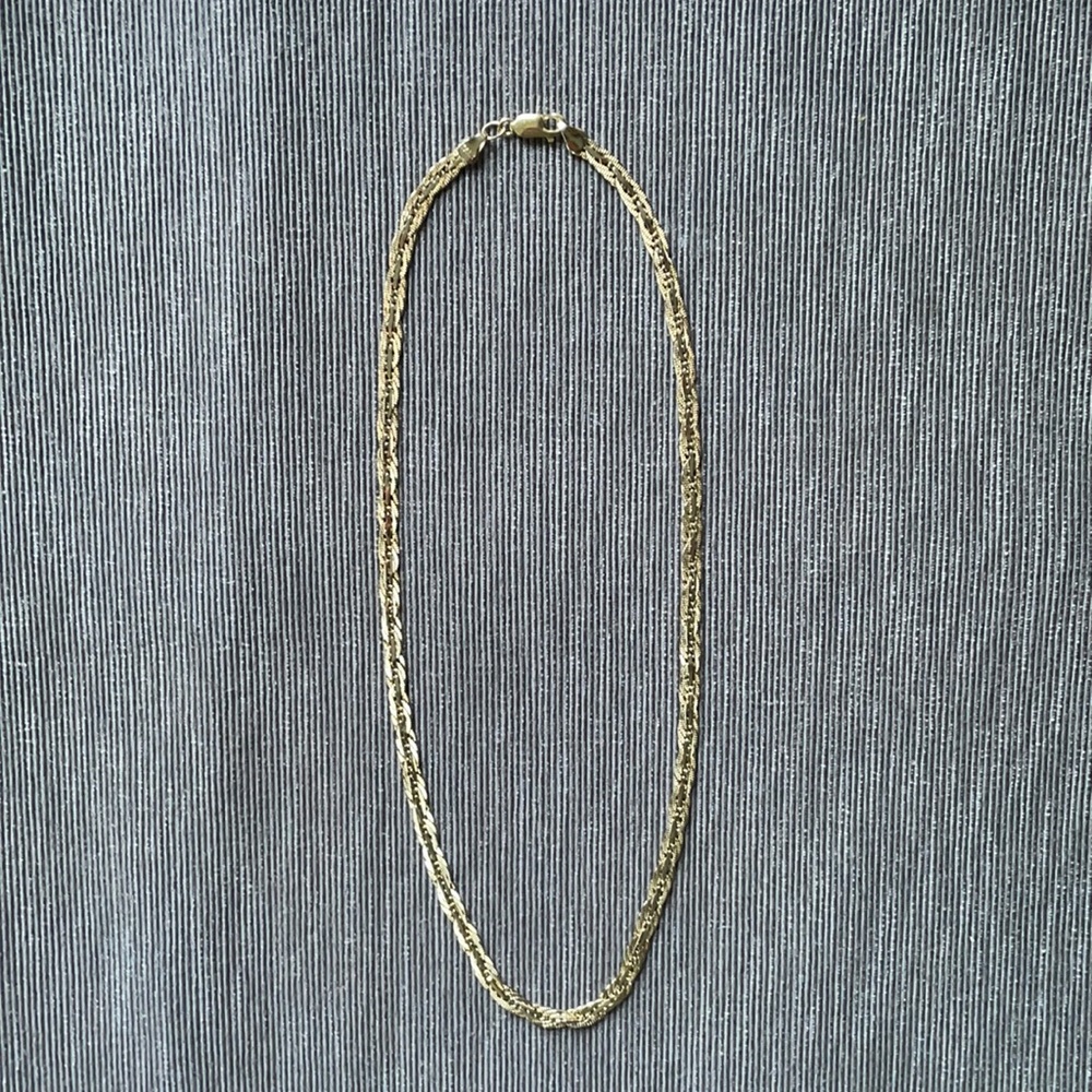 14k Gold Chain Link Necklace - Made In Italy - Gem